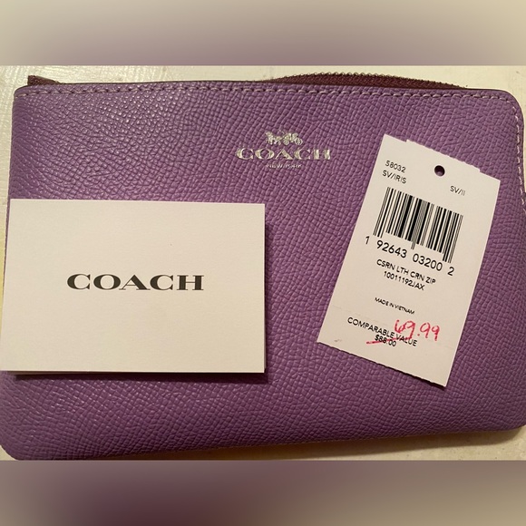 Coach | Bags | Coach Lavender Wristlet | Poshmark
